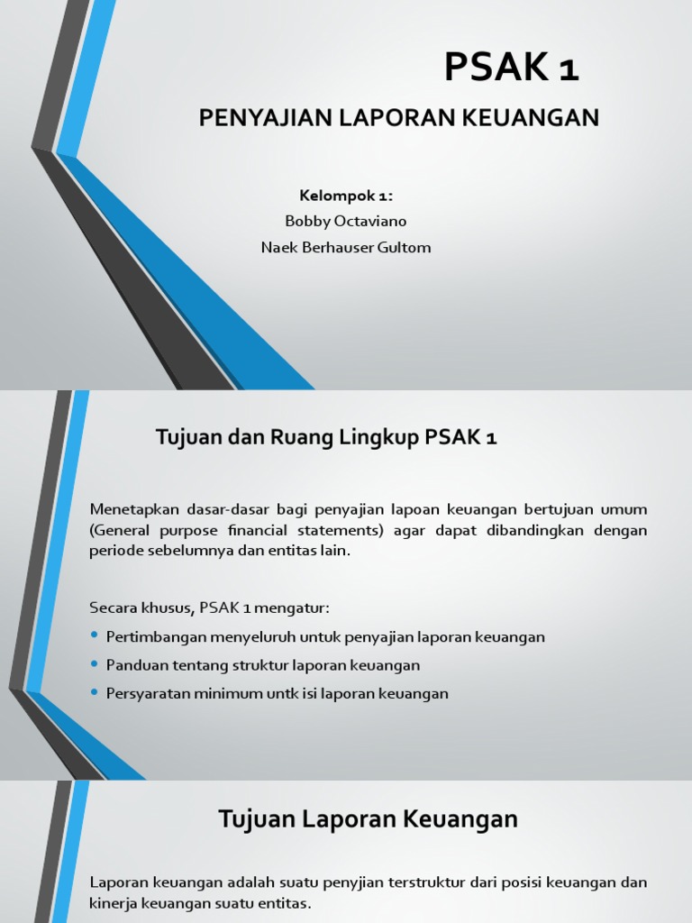 PSAK 1 Presentation | PDF