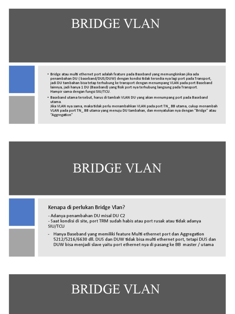 Bridge Vlan Antar Node - Backup | PDF