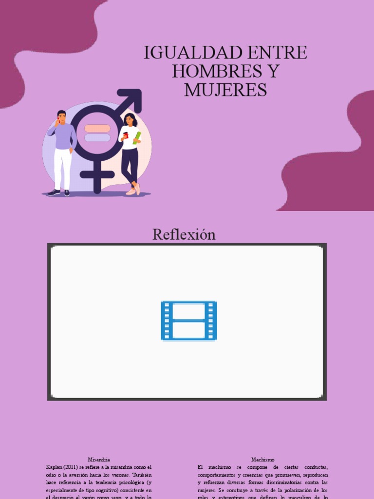 Igualdad Entre Hombres y Mujeres | PDF | Masculinidad | Violencia