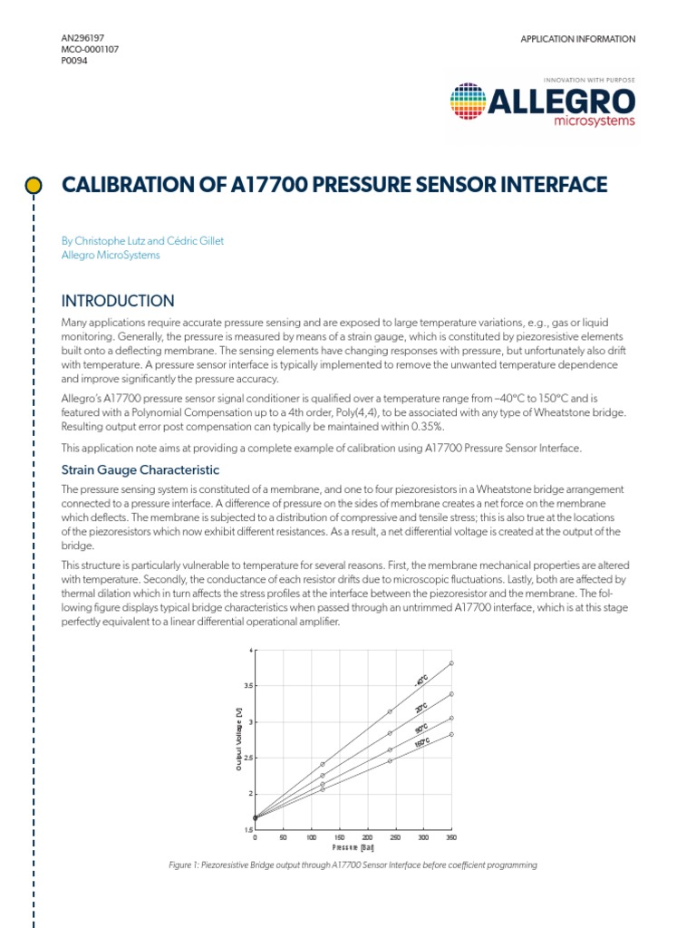 Pressure Sensor Calibration Steps | PDF