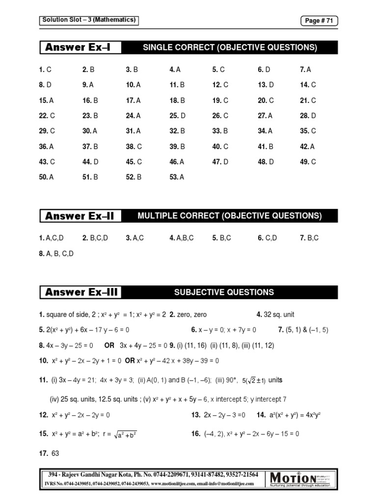 Answer Key | PDF