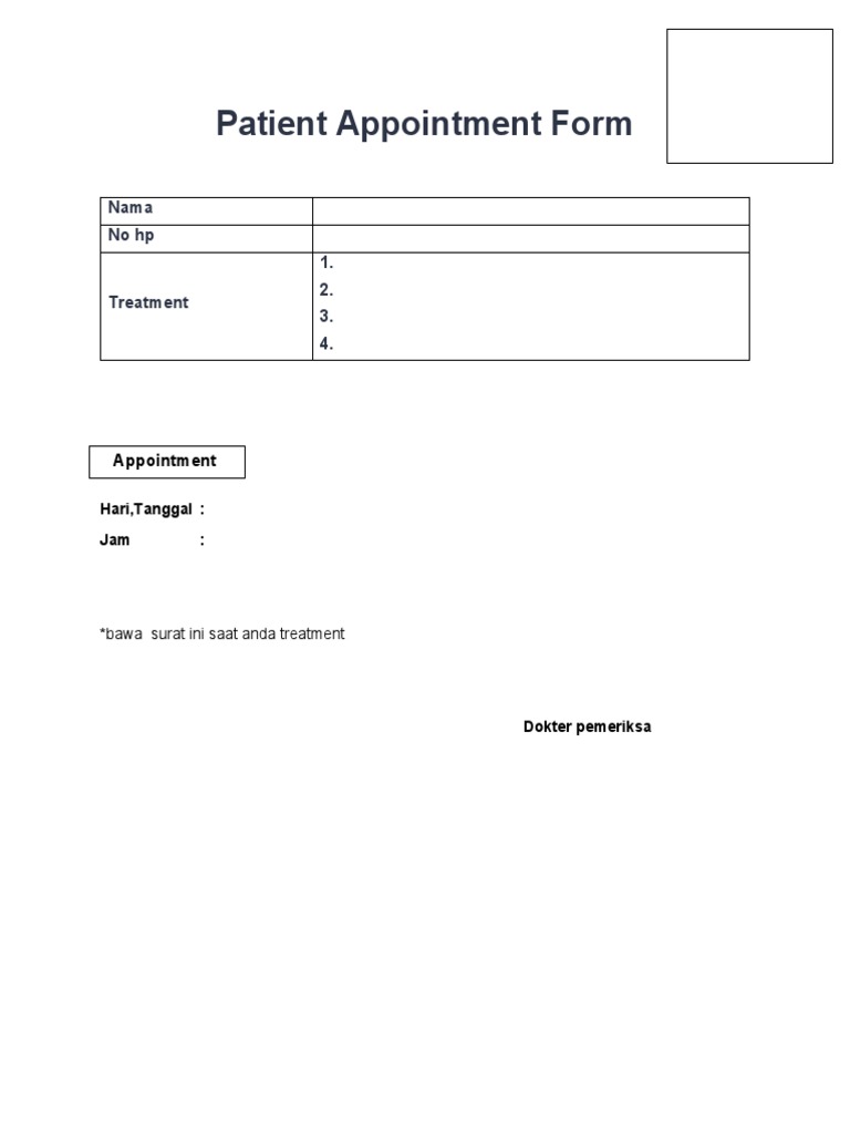 Patient Appointment Form | PDF