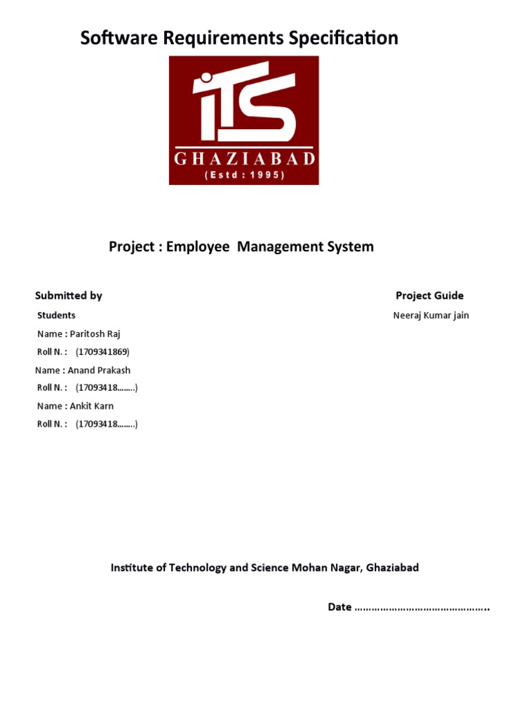 Employee Management System SRS | PDF | Databases | User (Computing)