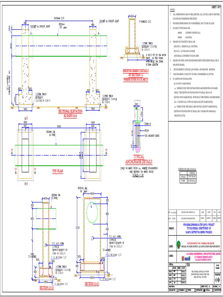 800 MM | PDF | Foundation (Engineering) | Civil Engineering