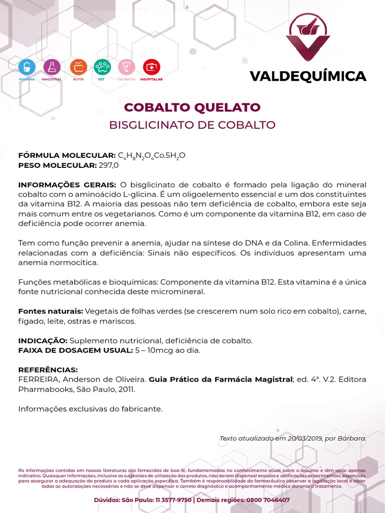 Cobalto Quelato | PDF
