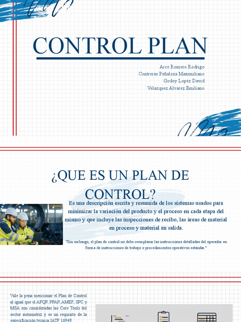 EXPOSICIÓN DEL TEMA ¨PLAN DE CONTROL¨ | PDF
