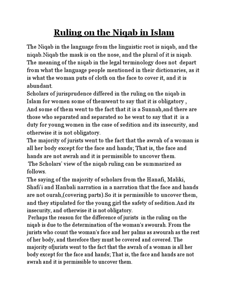 Hijab in Islam | PDF | Islamic Ethics | Islamic Jurisprudence