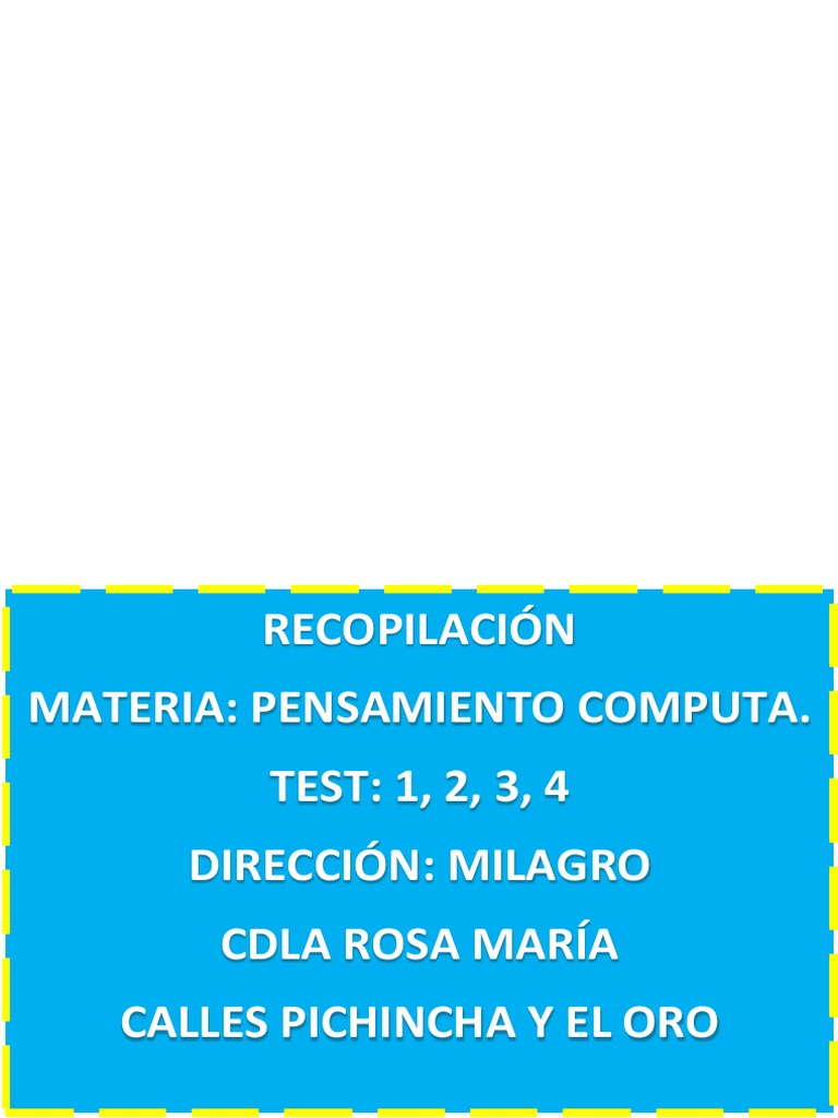 P. Computacional - Todos Los Test | PDF | Aritmética | Ingeniería ...
