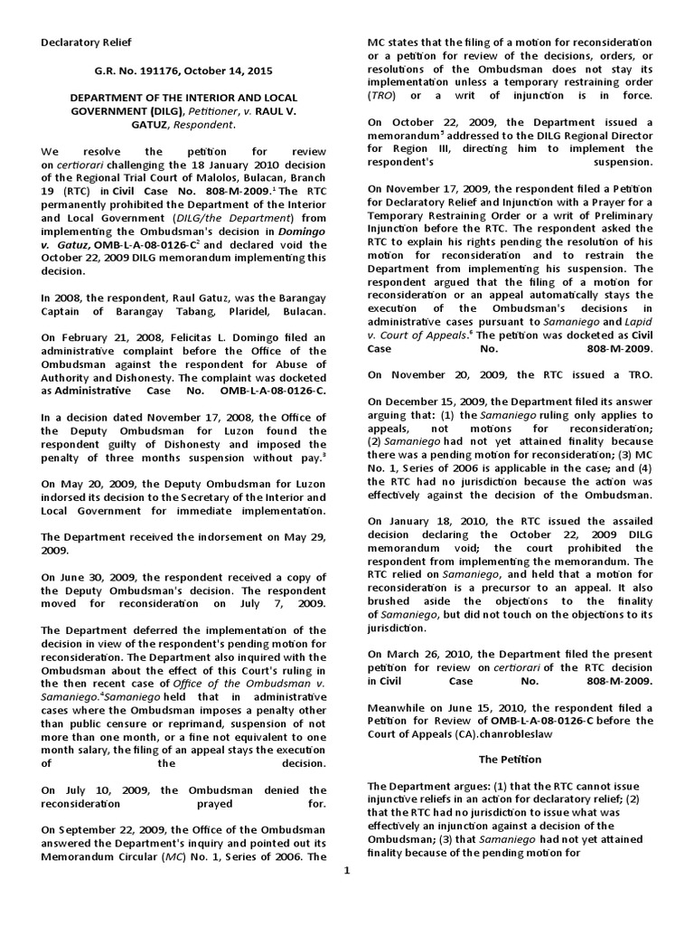 Declaratory Relief | Download Free PDF | Taxes | Declaratory Judgment