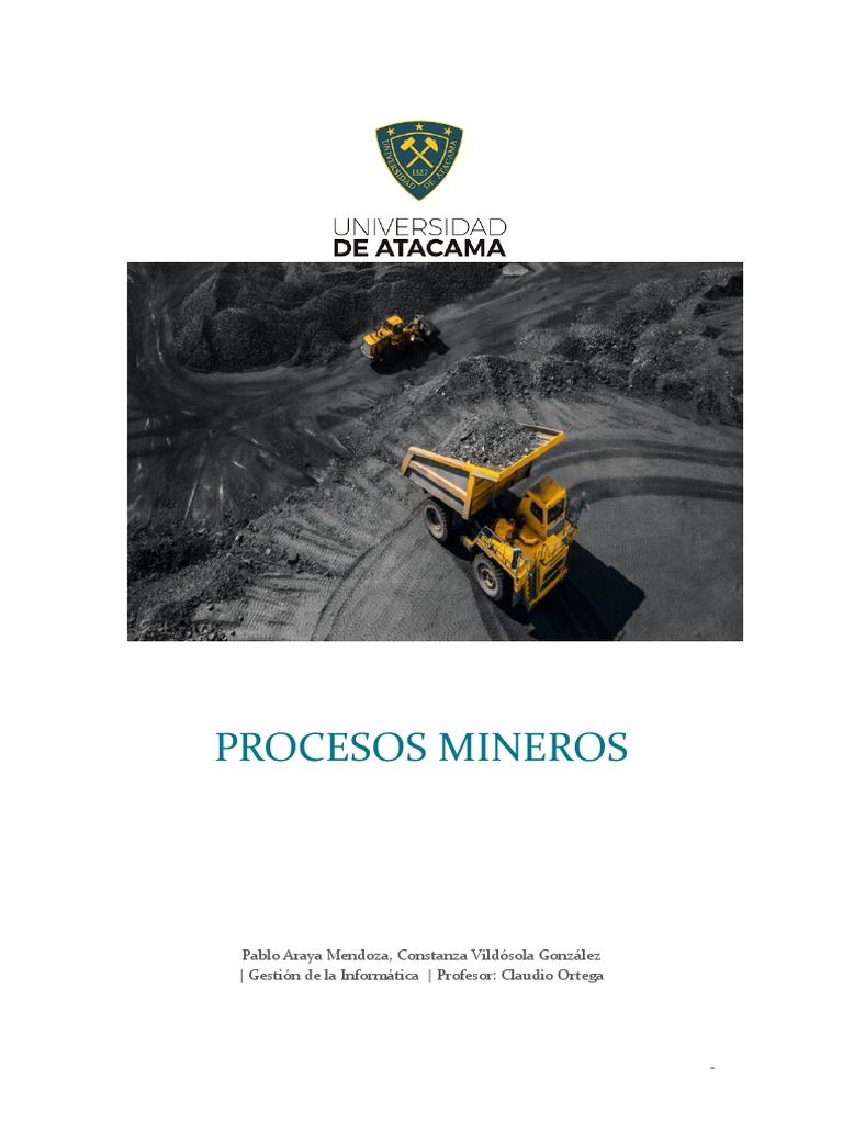 Procesos Mineros Gestion | PDF | Minería | Perforación