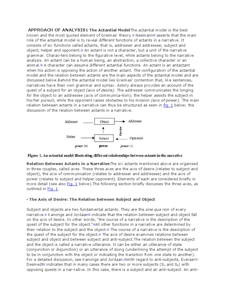 Actantial Model | PDF | Narrative | Human Communication