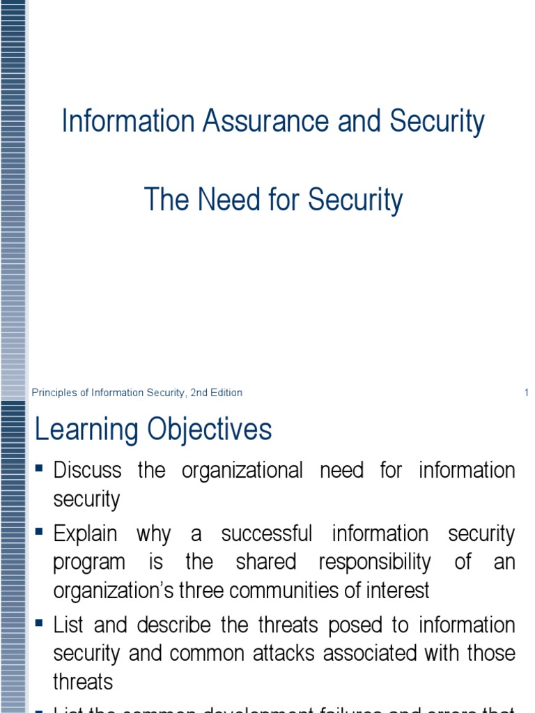 Module2 The Need For Security Pdf Information Security Databases 