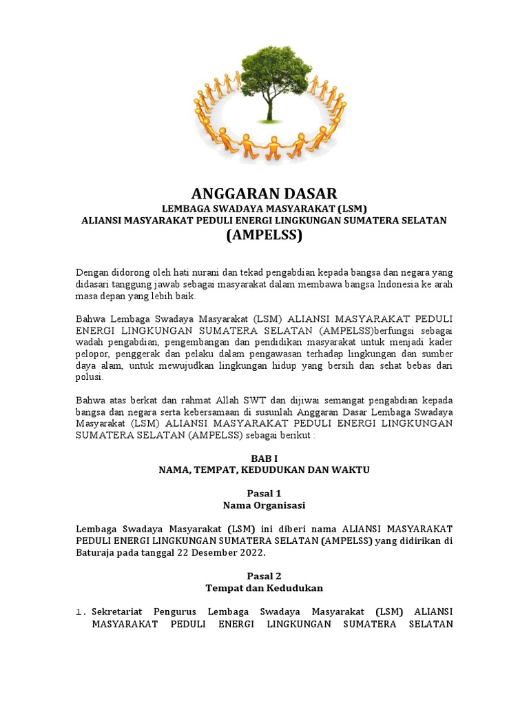 Contoh Ad-Art Organisasi Ampelss | PDF