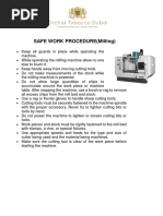 SS WHS SAF 000 Safe Operating Procedure Milling Machine | PDF ...