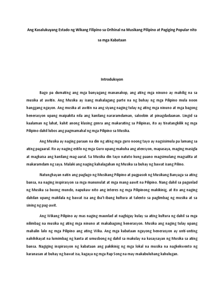 Filipino Research (DRAFT) | PDF