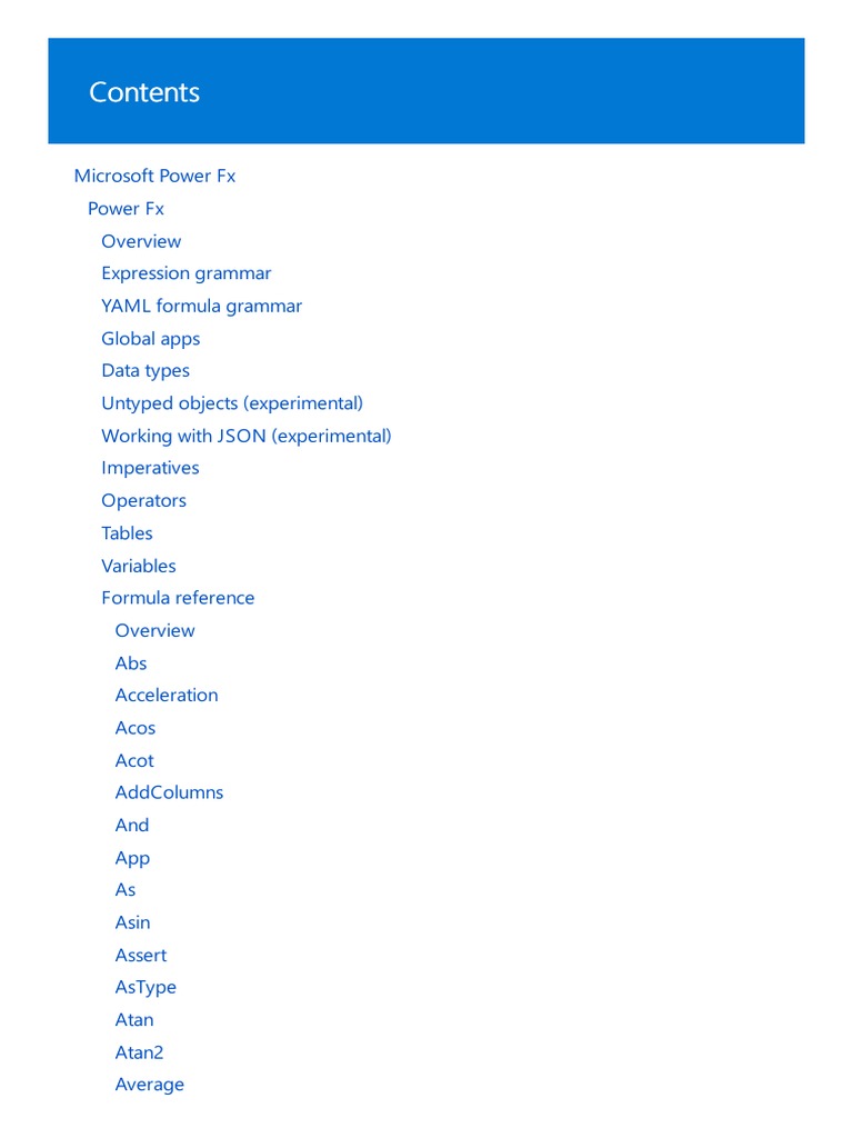Microsoft Power FX | PDF | Microsoft Excel | Spreadsheet