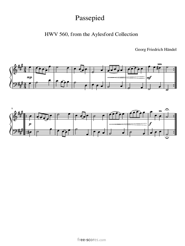 Passepied Haendel | PDF