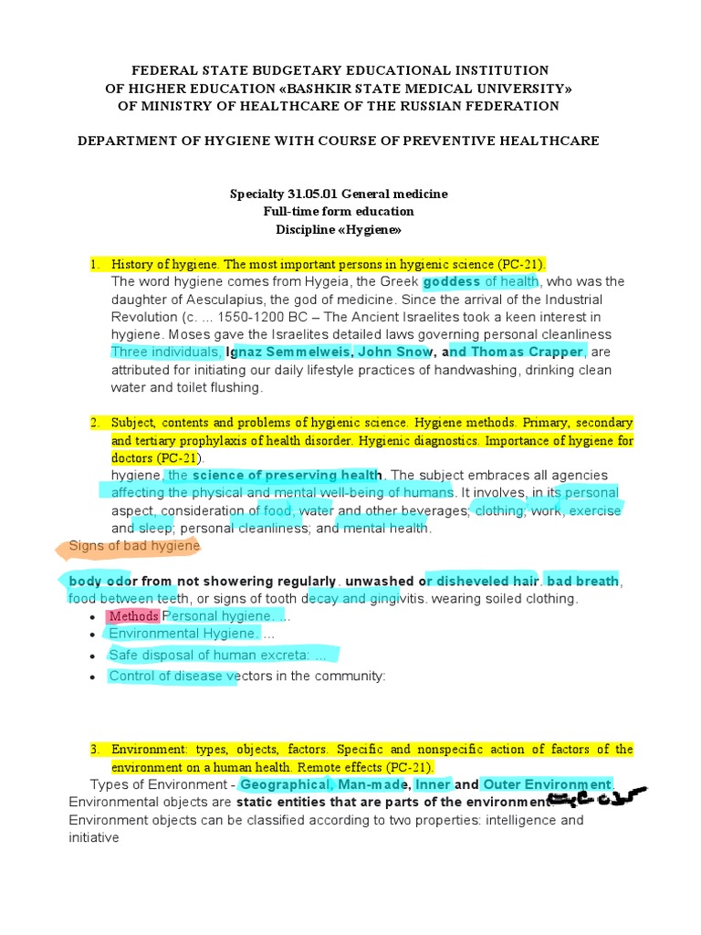 Hygiene Exam Questions 2021-22 | PDF | Water Purification | Foodborne ...