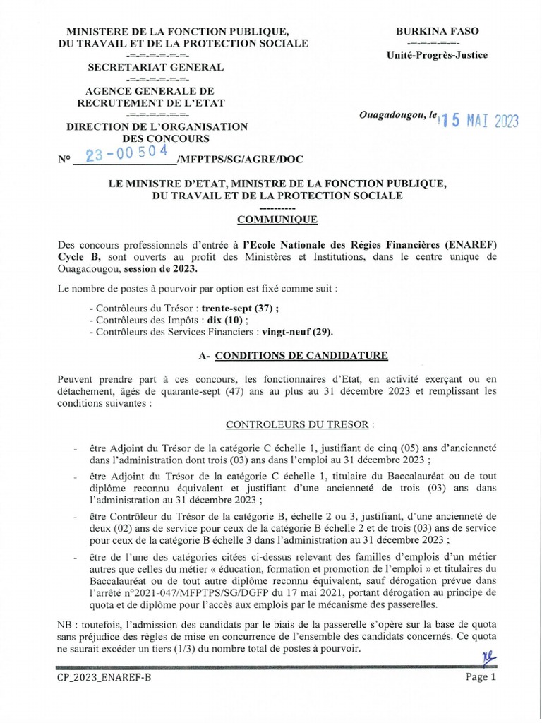 CP 2023 Enaref Cycle B | PDF