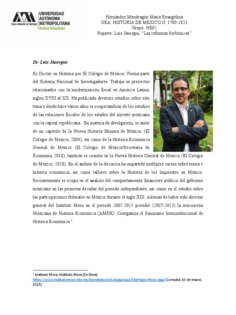 Reformas Borbónicas Luis Jáuregui | PDF | México | Nueva españa