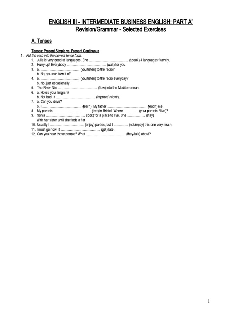 Kumpulan Soal Grammar | PDF | Verb | Linguistics