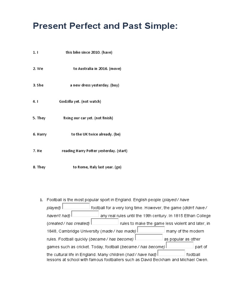 Past Tense of "Go" in Context | PDF