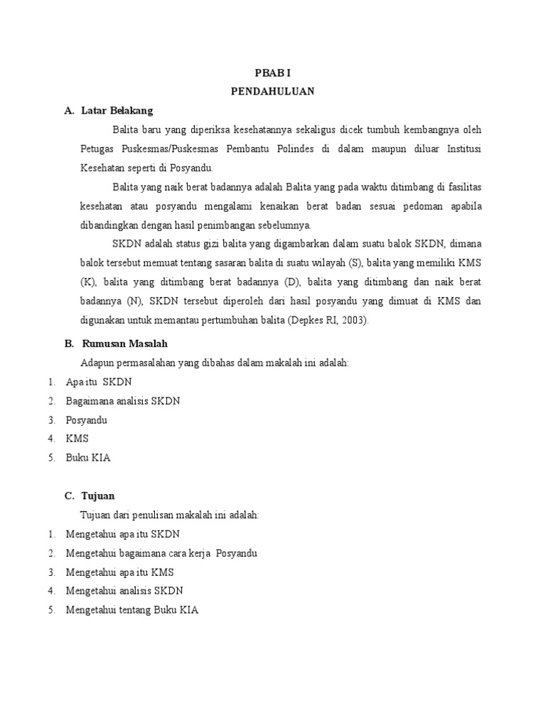 Analisis SKDN di Posyandu Balita | PDF | Ilmu Sosial | Pengembangan Diri
