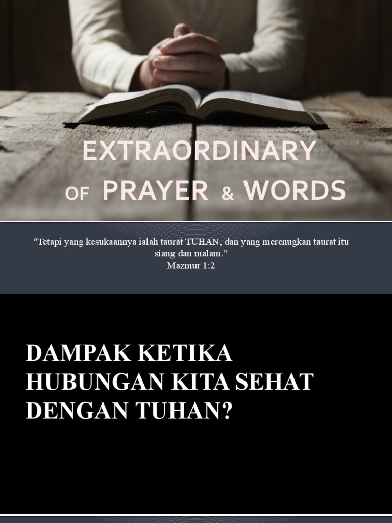 Extraordinary Prayer and Words | PDF