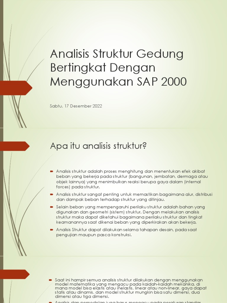 Analisis Struktur Gedung Bertingkat Dengan Menggunakan SAP 2000 | PDF | Seni