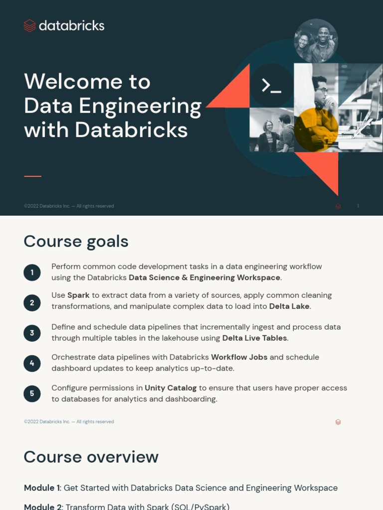 Data Engineering With Databricks | PDF | Apache Spark | Computer Data