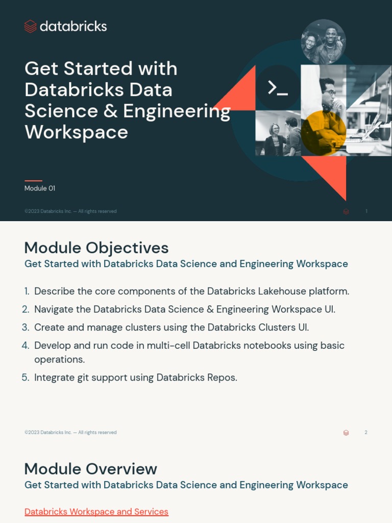 De Mod 1 Get Started With Databricks Data Science and Engineering Workspace | PDF | Computer ...