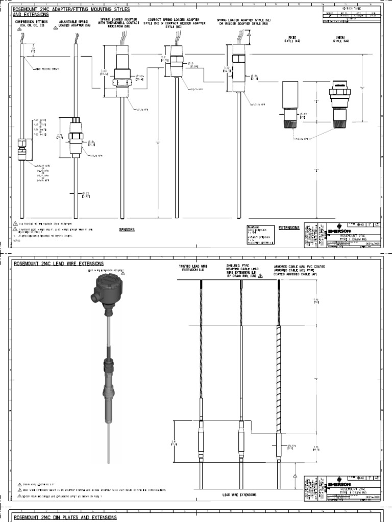 Rosemount 214C | PDF | Wire | Manufactured Goods