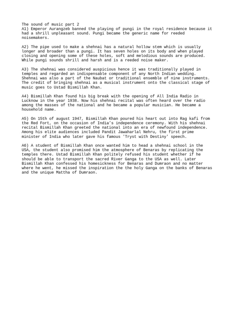 The sound of music part 2 | PDF