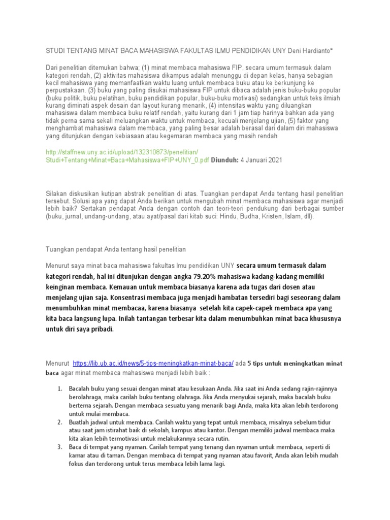 Diskusi 3 Bahasa Indonesia | PDF