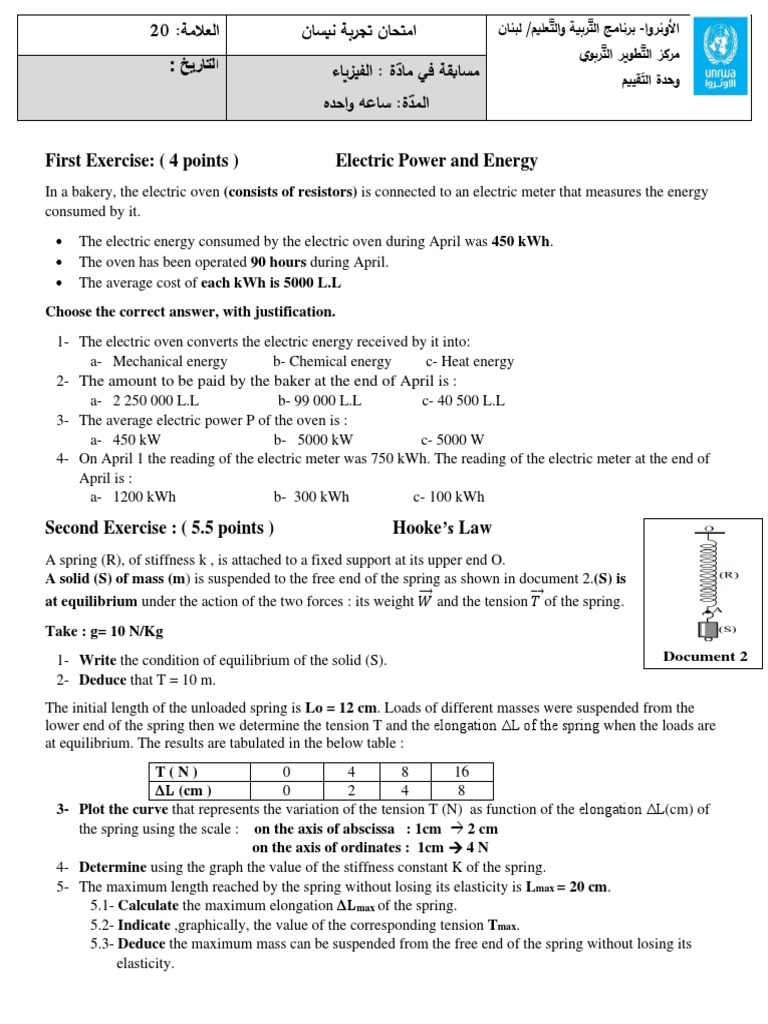 Electric Power, Hooke's Law, and Hydraulics | PDF | Pressure | Force