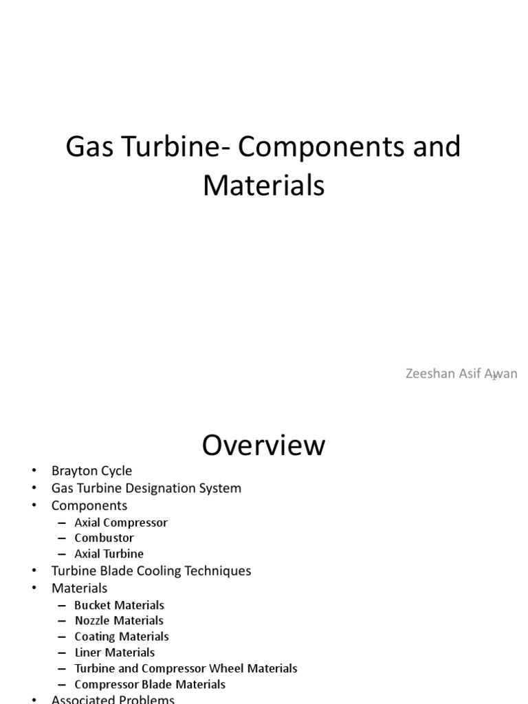 Gas Turbine - Components and Materials | PDF | Turbine | Gas Turbine