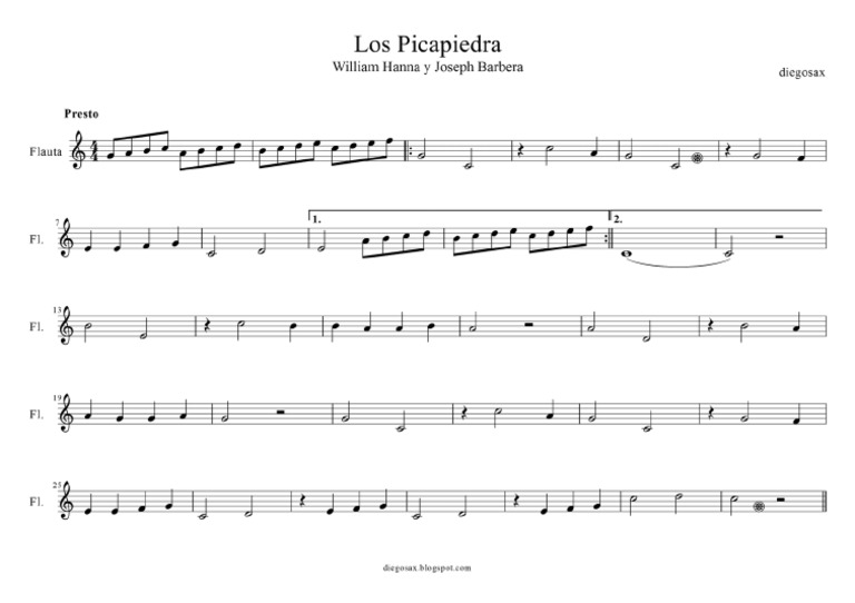 Los Picapiedra Flauta-1 | PDF