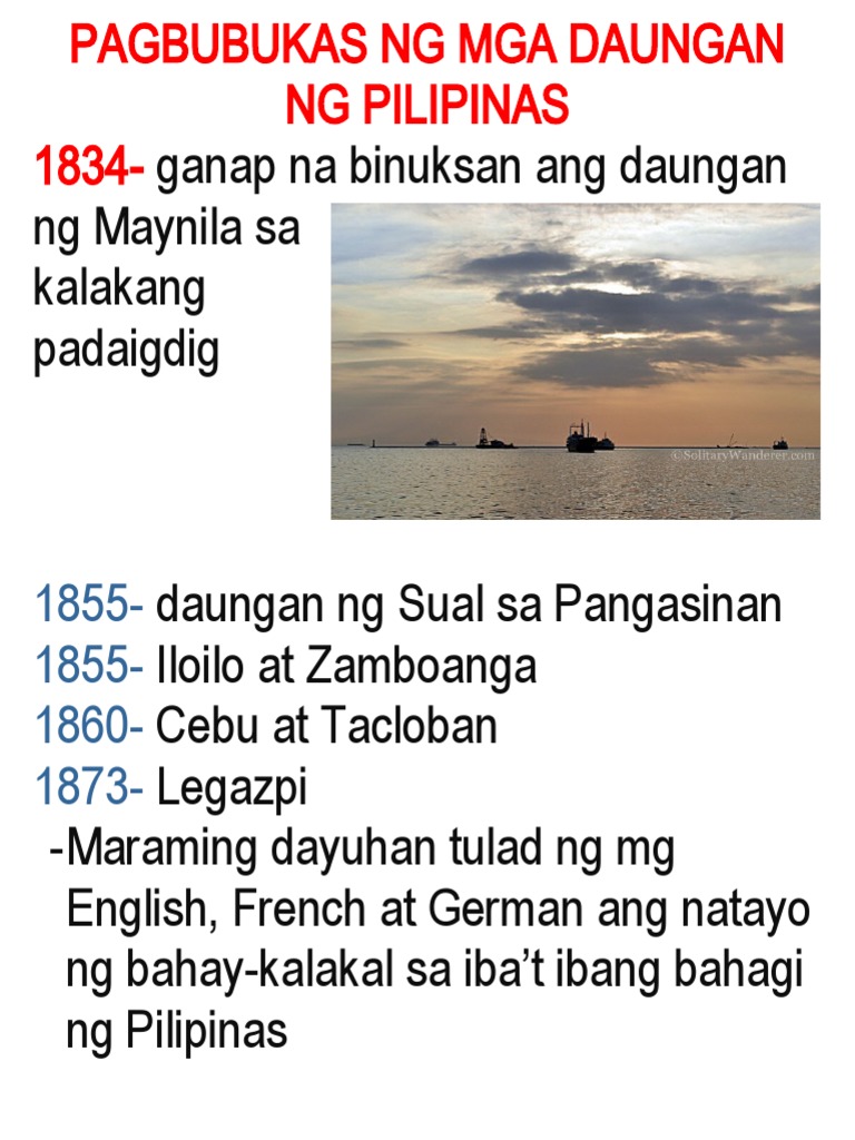 Aralin 11 Pagbubukas NG Daungan Atbp | PDF