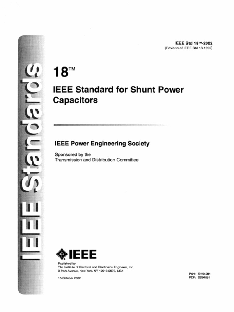 Ansi - Ieee 18-2002 | PDF