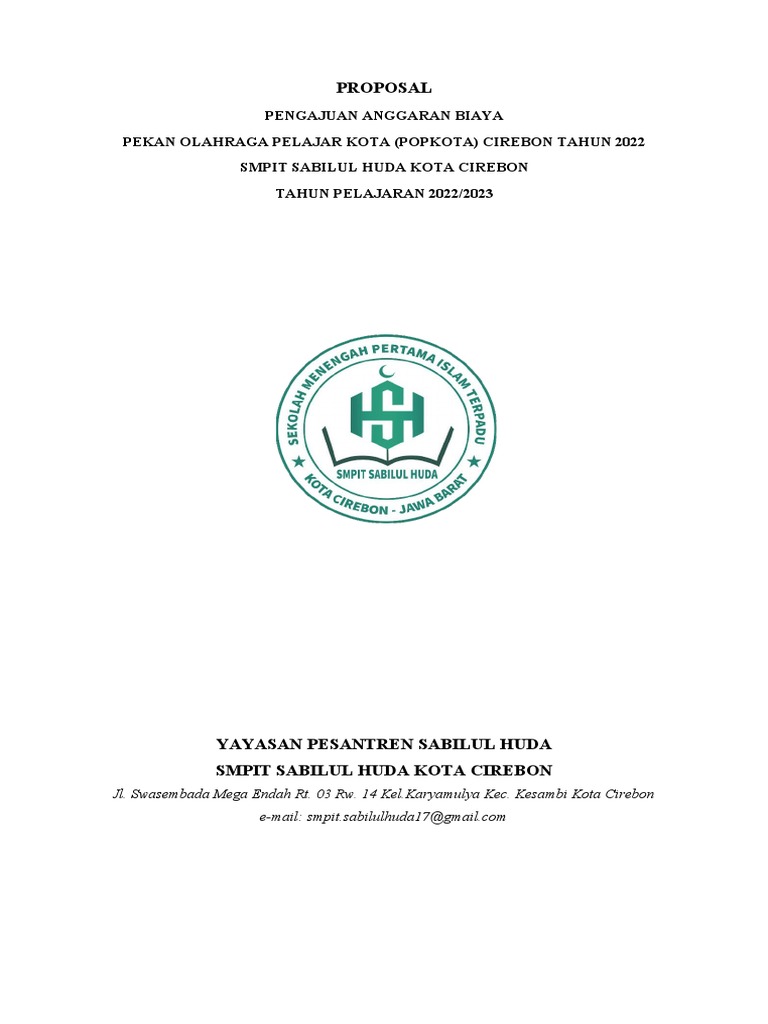 Proposal Pengajuan Anggaran | PDF | Pengelolaan Keuangan & Uang