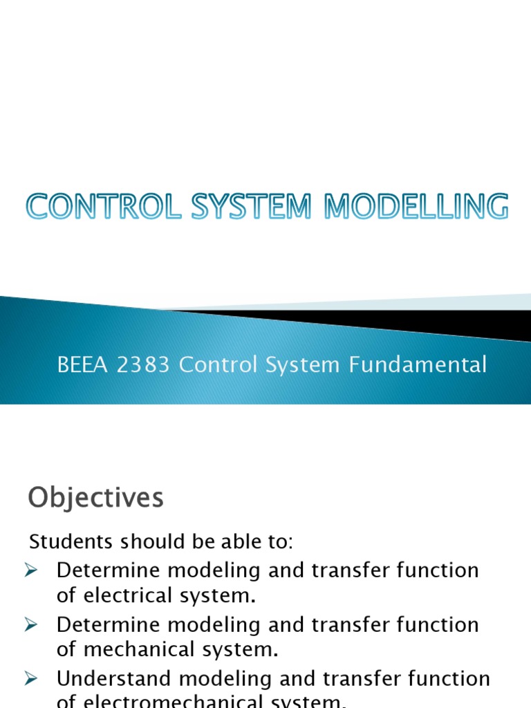 Chapter 4 - Control System Modelling | PDF | Electrical Network | Torque