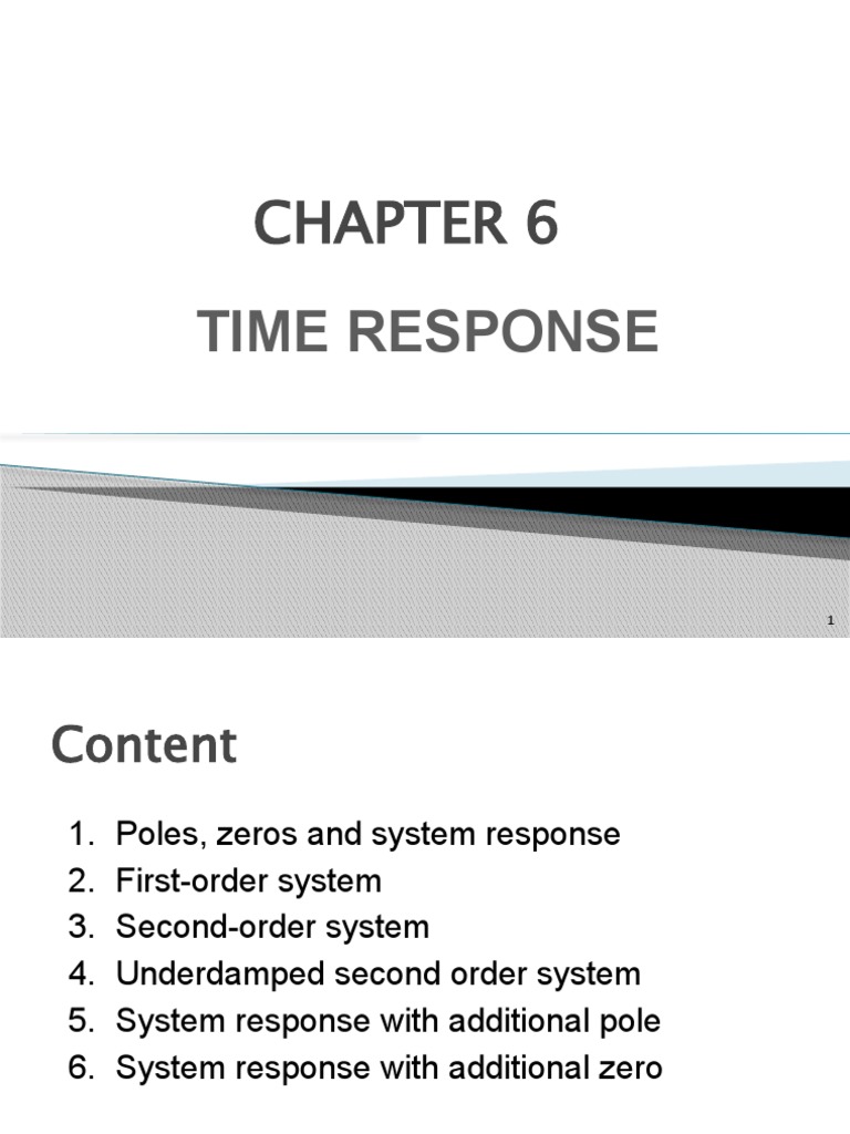 Chapter 6 - Time Response | PDF | Damping | Mathematics