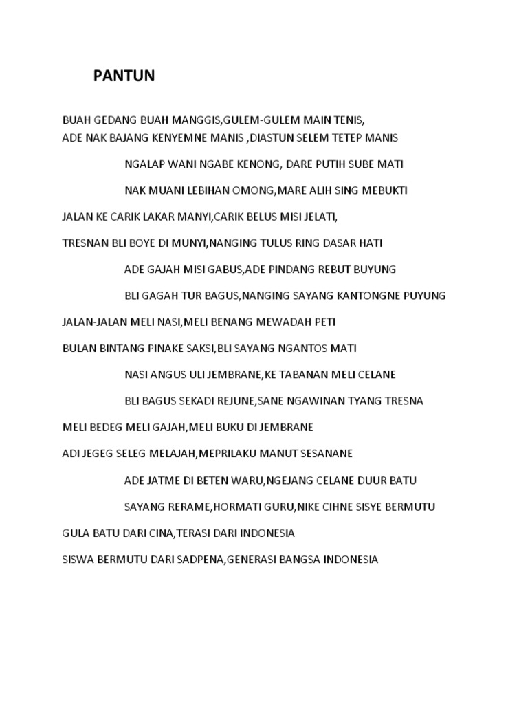 PANTUN | PDF | Seni