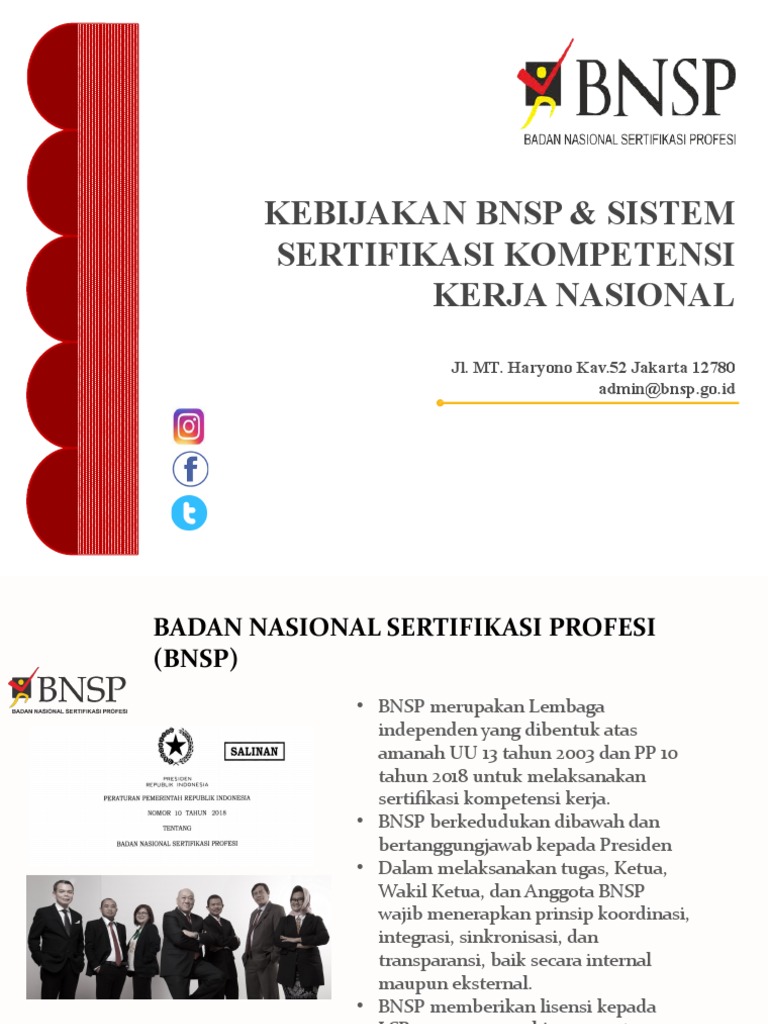Sistem Sertifikasi BNSP | PDF
