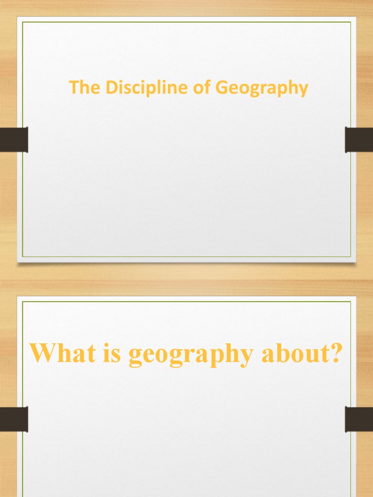 Chapter 1 Geography as a Discipline | PDF | Geography | Science