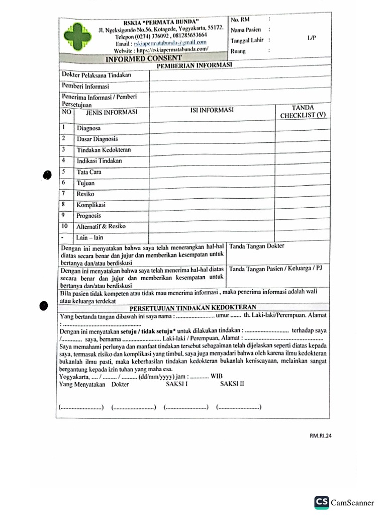 AKP 5.2 EP 2 Informconsent Kosongan | PDF