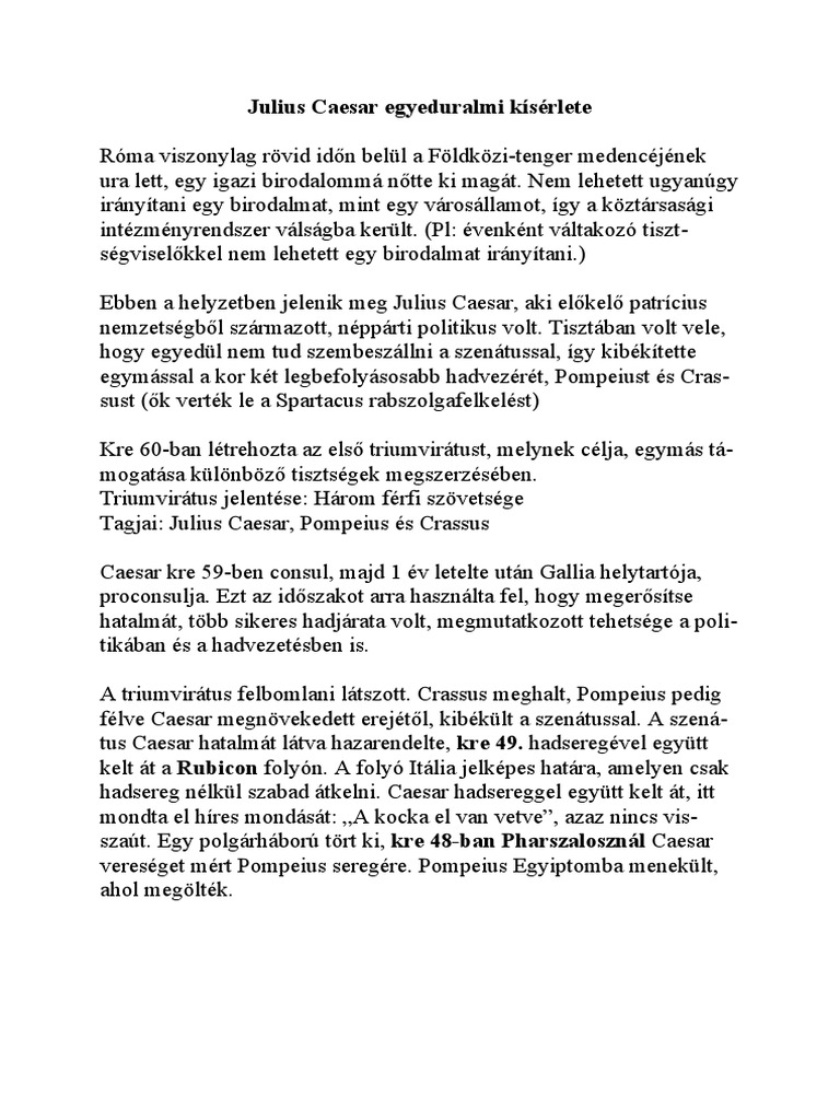 Julius Caesar - Word | PDF