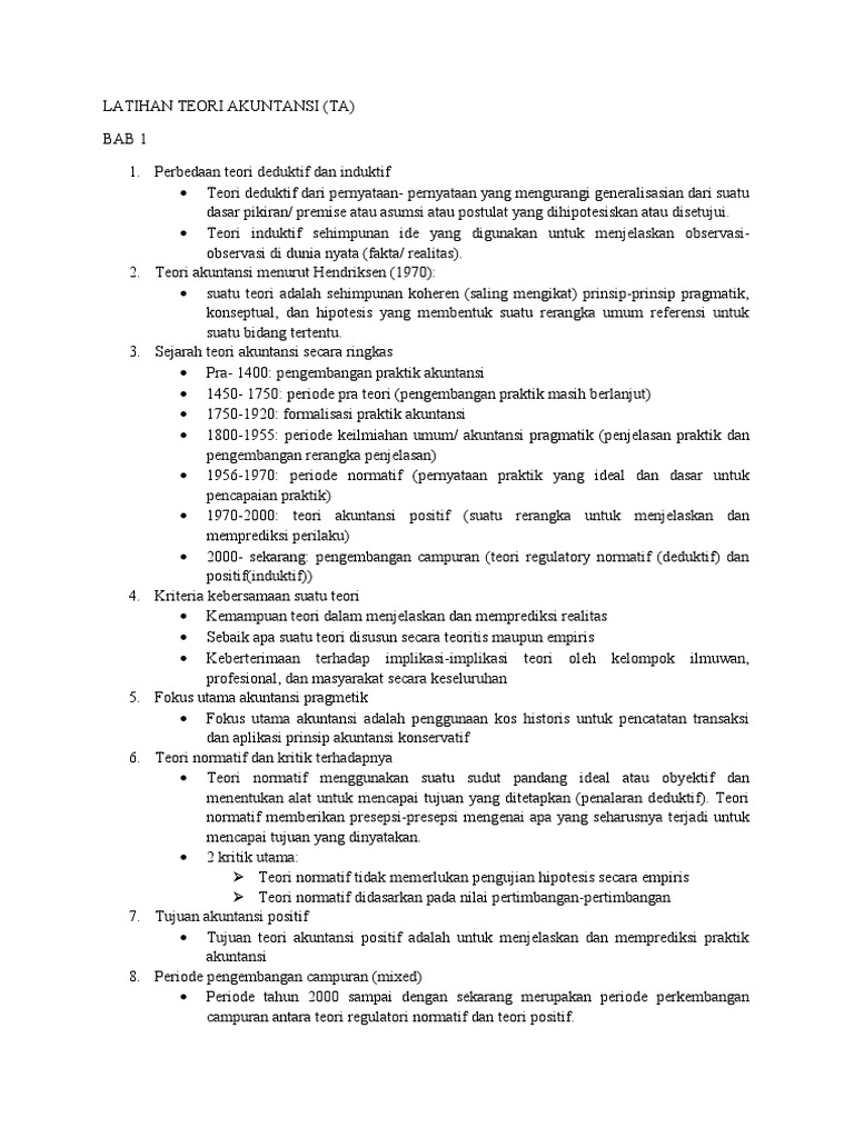 Latihan Ta Bab 1 | PDF