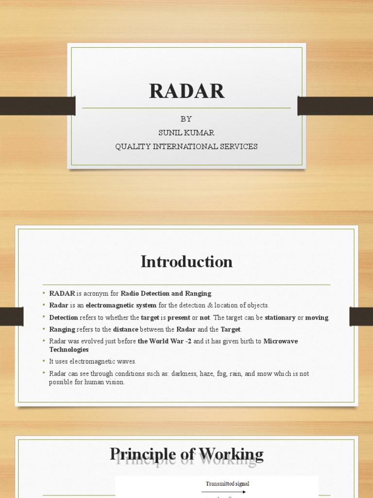 RADAR | PDF | Radar | Telecommunications
