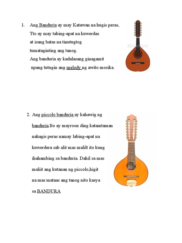 Instrumentong Rondalla | PDF